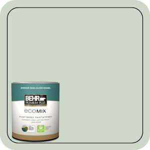 BEHR PREMIUM PLUS 1 qt. #450E-2 April Mist Flat EcoMix Plant-Based ...