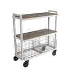 Atlantic 2-Tier Steel Cart System Narrow in Black 23350327