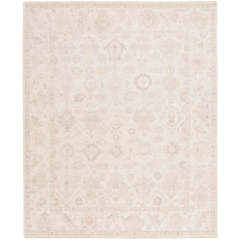 SAFAVIEH Oushak 8 ft. x 10 ft. Beige/Light Gray Oriental Area Rug ...