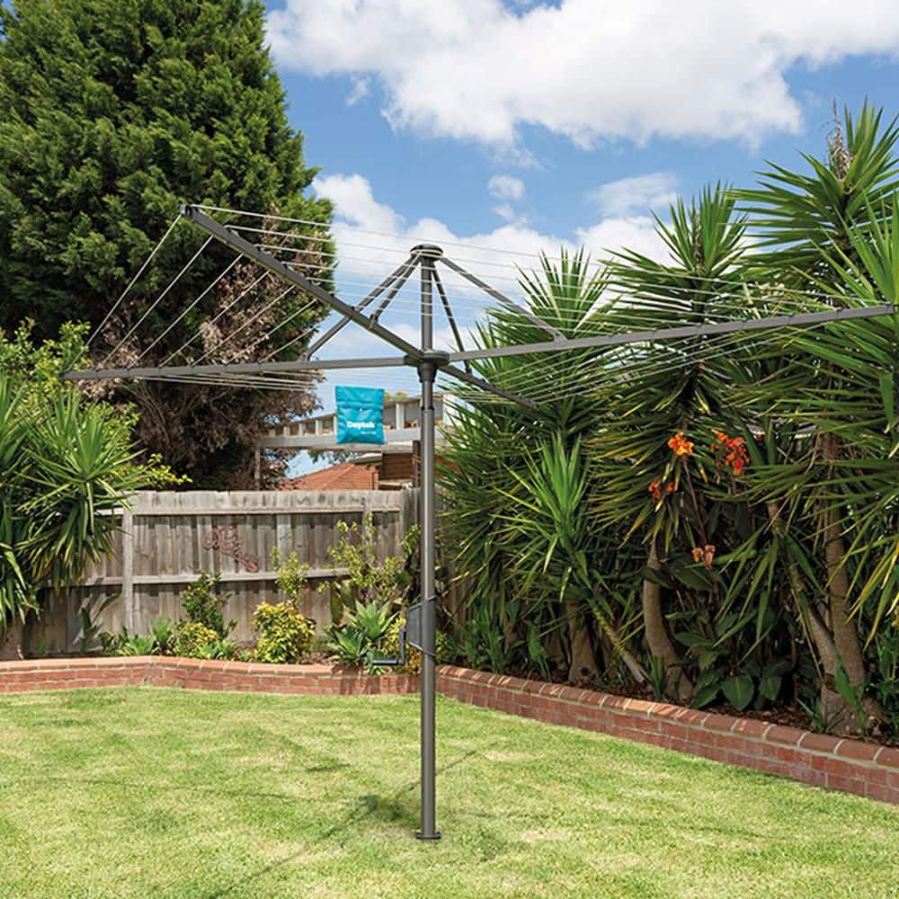 DAYTEK Mk2 Rotary Outdoor Clothesline in Light Gray, 157 Feet Drying ...