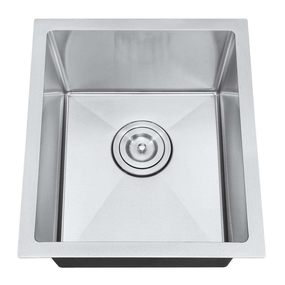Kitchen Sink Stainless Steel Single Bowl Inset Chrome Stainless Steel ...