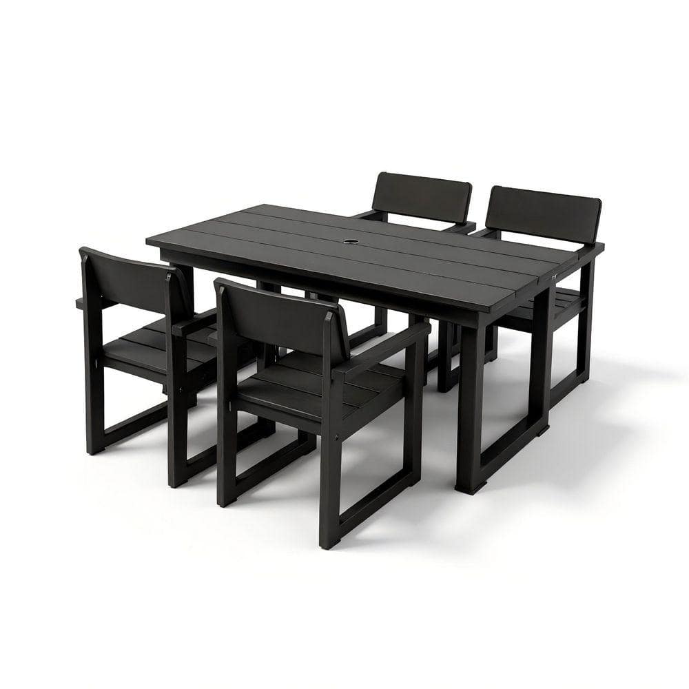 SOTEN RUGGED TABLET LLC 5-Piece HDPE Outdoor Dining Conversation ...