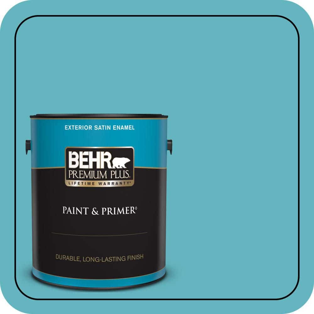BEHR PREMIUM PLUS 1 gal. #MQ4-51 Adonis Satin Enamel Exterior Paint ...