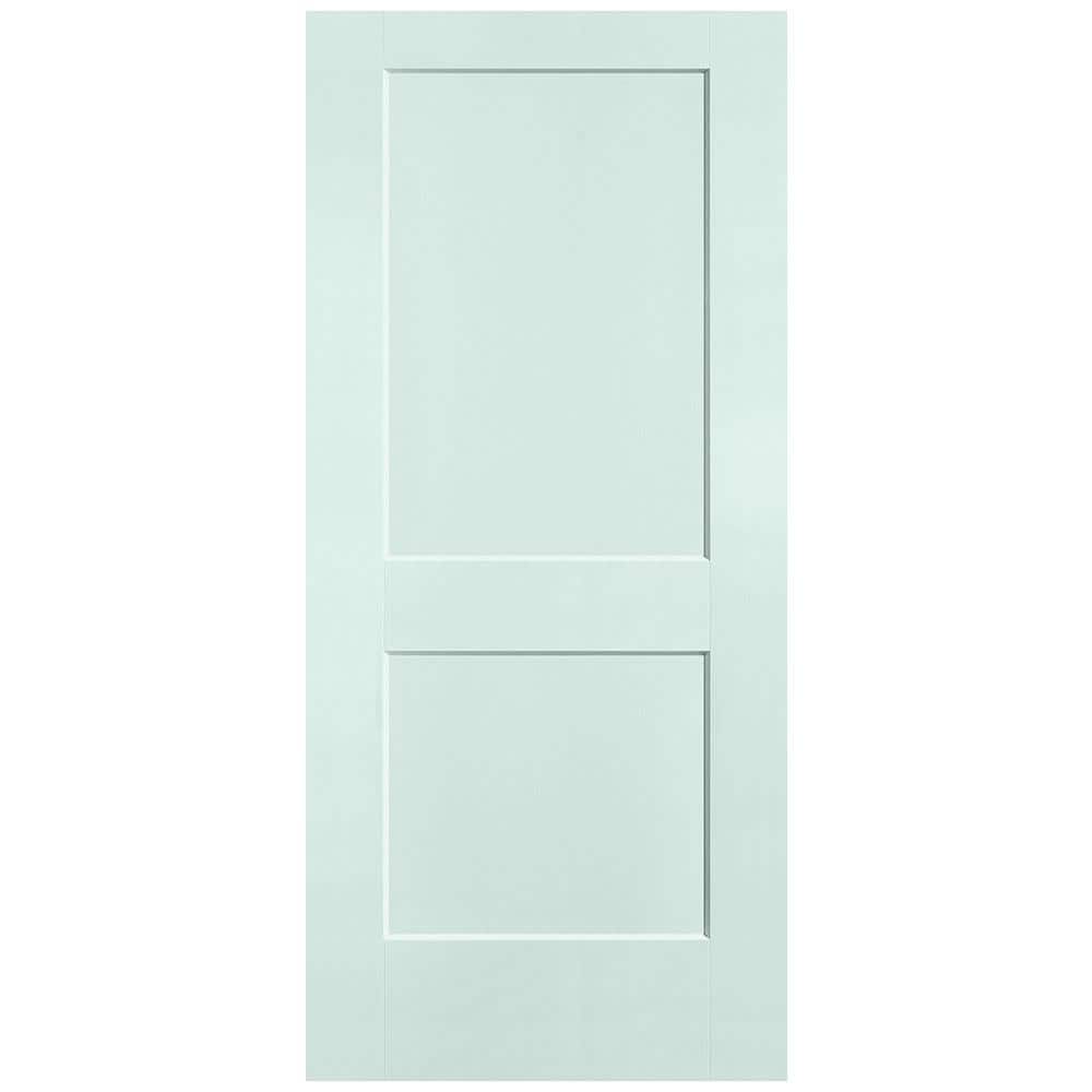 Masonite 36 in. x 80 in. 2-Panel Logan Single Bore Hollow Core Sea ...