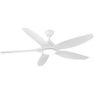Yardreeze 44 in. Integrated LED Indoor/Outdoor Matte White Ceiling Fan ...