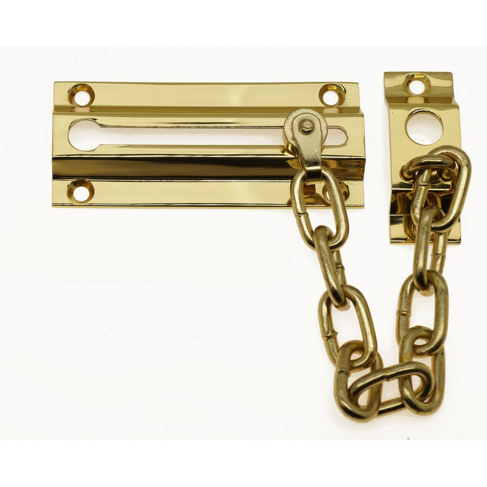idh by St. Simons Polished Brass Solid Brass Chain Door Guard 11048-003 ...
