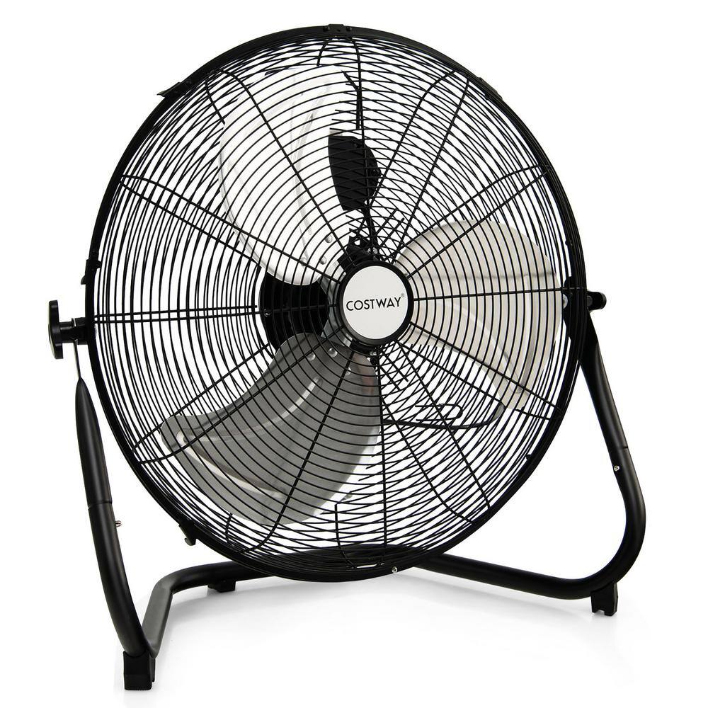 Costway 20 in. 3 fan speeds High Velocity Floor Fan Heavy Duty ...