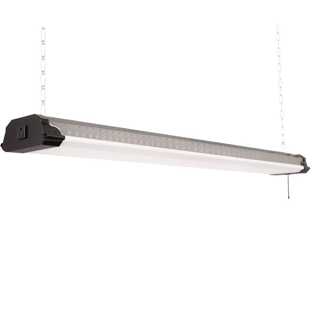 BAZZ 3.83 ft. 50-Watt Equivalent Integrated LED White Shop Light 4000K ...