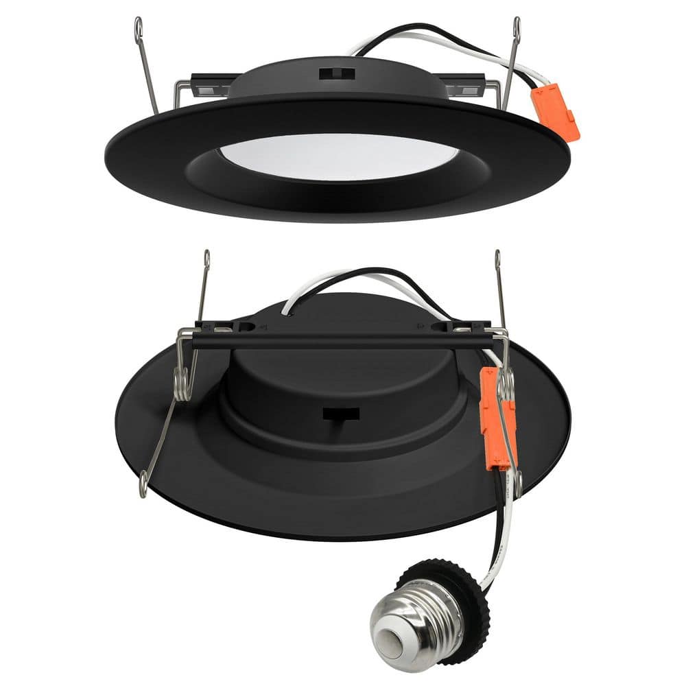 NICOR IXD 6 in. Black Selectable CCT Housing Required Integrated LED ...