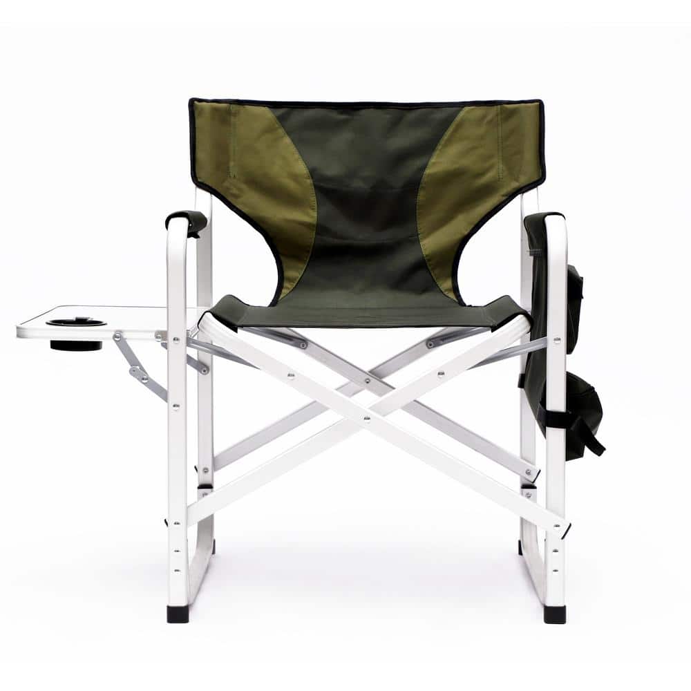 Zeus & Ruta Green Oversized Aluminum Folding Outdoor Lawn Chair with ...