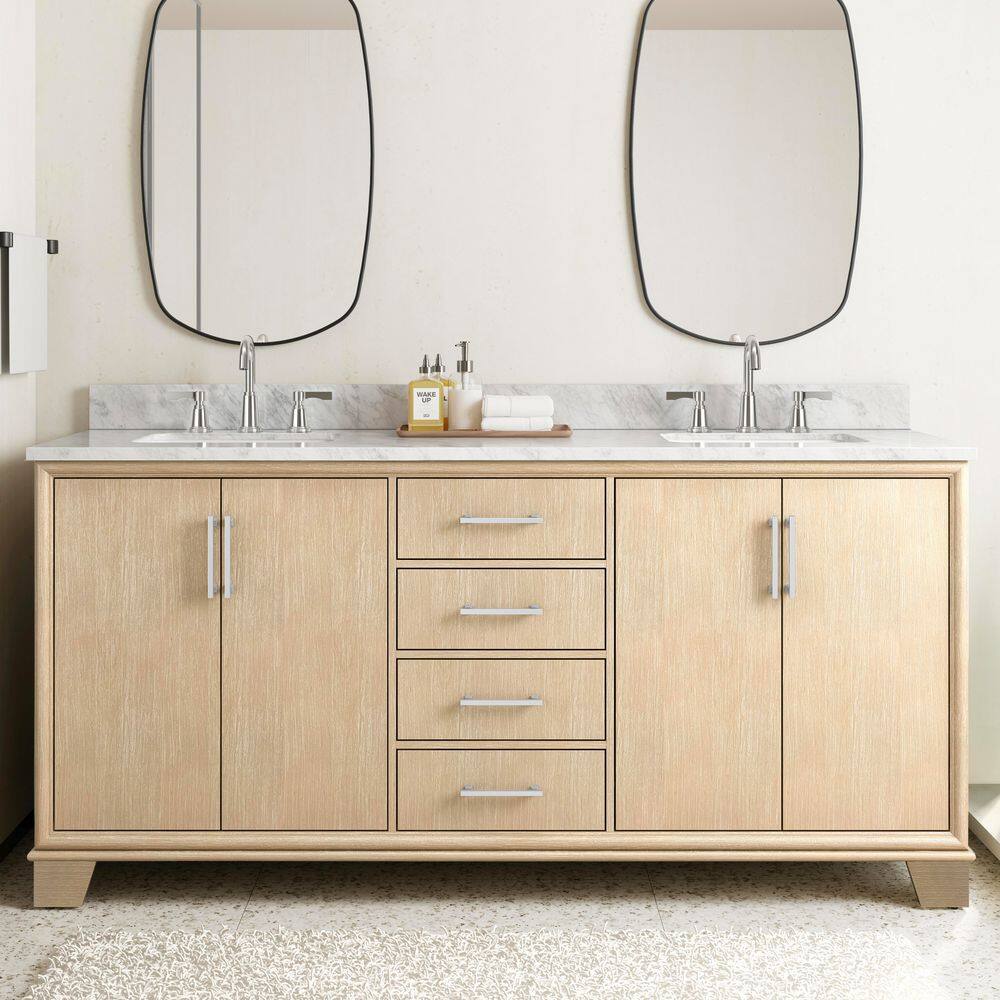 Home Decorators Collection Nanterre 72 in. Double Sink Desert Birch ...