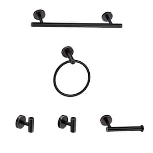 WISBEAM 5-Piece Bath Hardware Set 24 in. with Mounting Hardware in Oil ...
