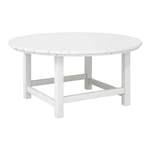 WESTIN OUTDOOR Laguna White Fade Resistant 5-Piece Plastic Adirondack ...