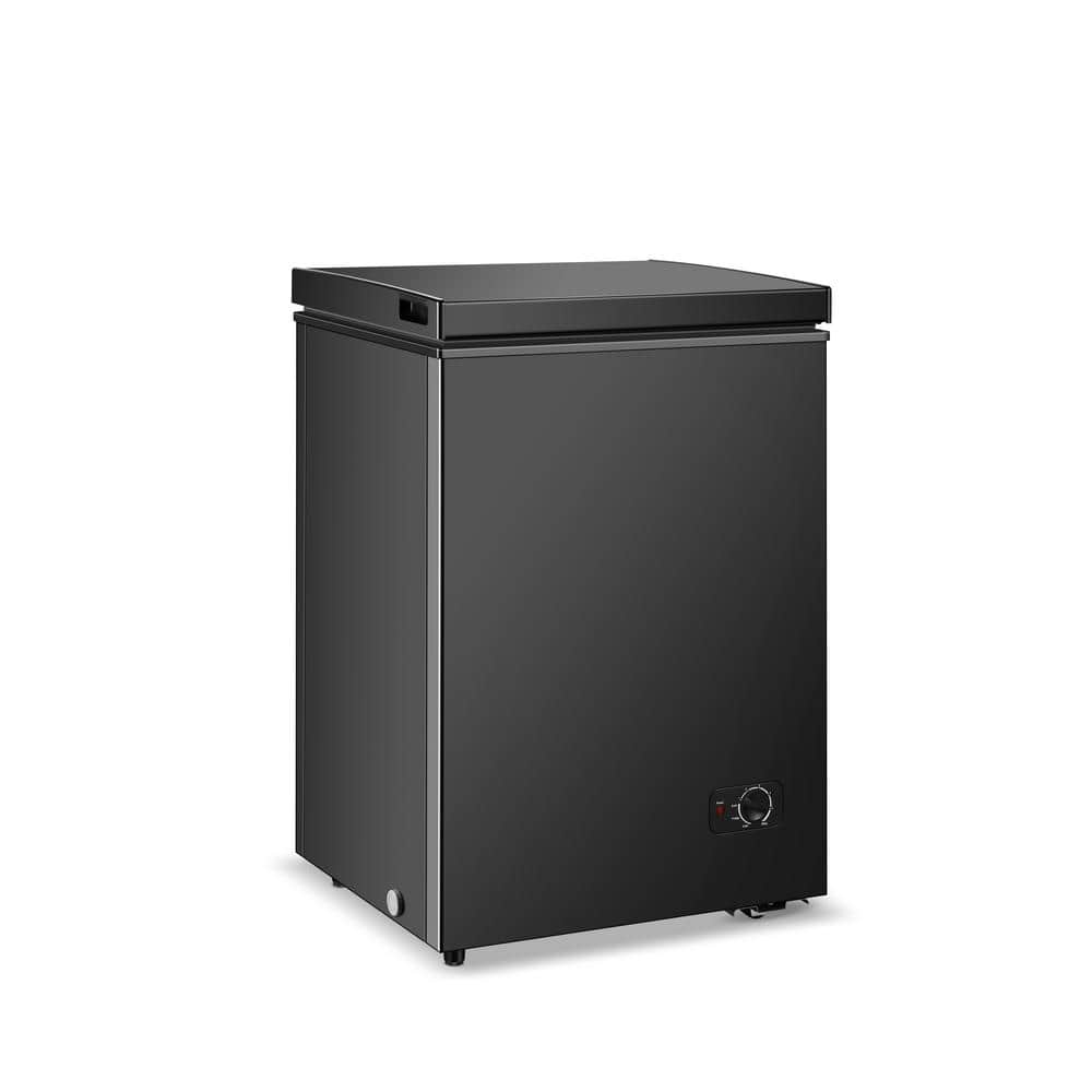 JEREMY CASS 18.31 in. 3.5 cu. ft. Manual Defrost Chest Freezer in Black ...