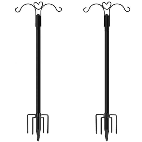 FAWEY TRED INC 92 in. Black Metal Shepherd Hook (2-Pack) TGD3-2561 ...