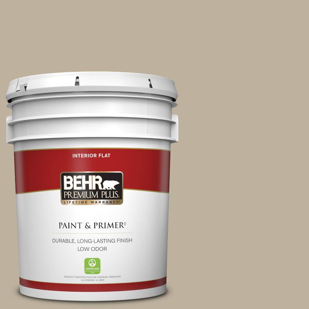 BEHR PREMIUM PLUS 5 gal. #750D-4 Pebble Stone Flat Low Odor Interior ...
