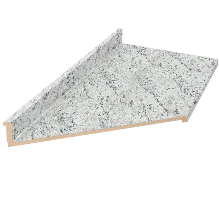 Hampton Bay 6 ft. Left Miter Laminate Countertop in Textured White Ice ...