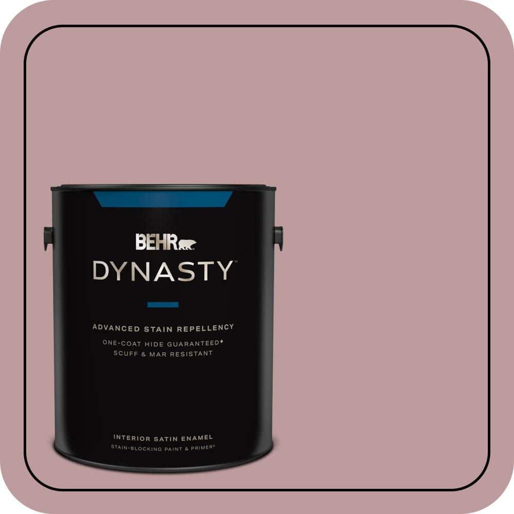 BEHR DYNASTY 1 gal. #BIC-06 Desert Lights Satin Enamel Interior Stain ...