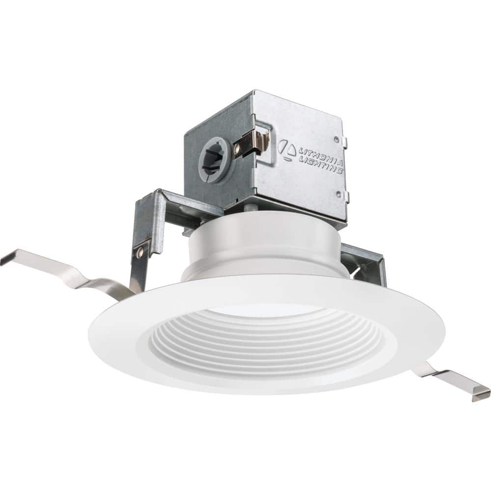 Lithonia Lighting Lithonia OneUp 6 in. White Integrated LED Recessed ...