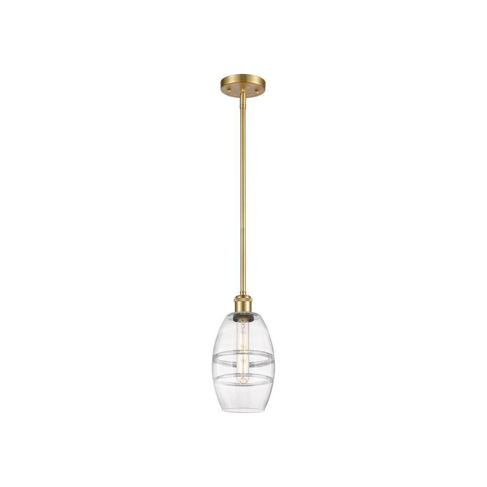 Innovations Vaz 100-Watt 1-Light Satin Gold Standard Mini Pendant Light ...