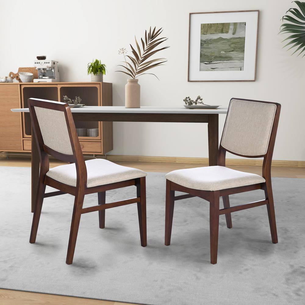 Ashcroft Furniture Co Natsu Beige Fabric Upholstered Japandy Style ...