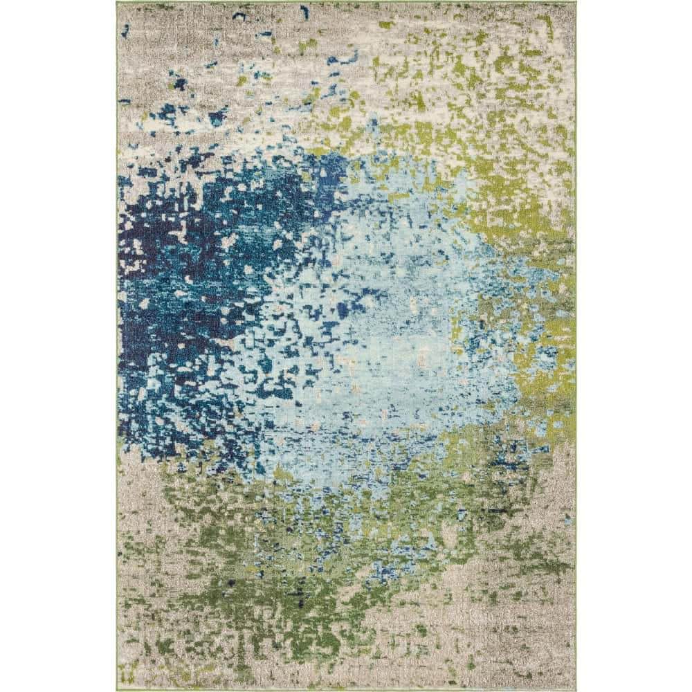 Unique Loom Estrella Vella Blue 6' 1 x 9' 0 Area Rug 3145722 - The Home ...