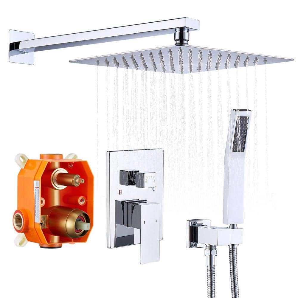 Lukvuzo Single Handle 1-Spray Pattern Shower Faucet Combo 2.5 GPM, with ...