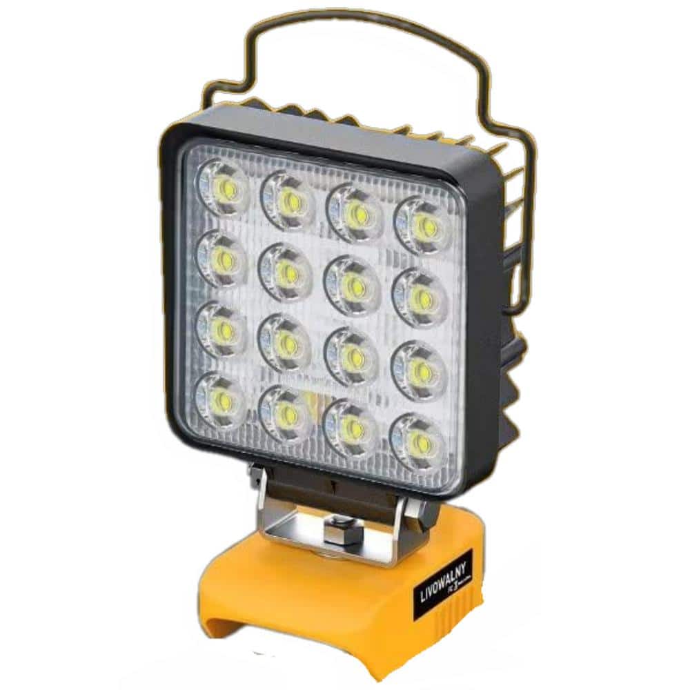 Lukyamzn 60W 6000 Lumens Cordless LED Work Light for Dewalt 20V Battery ...