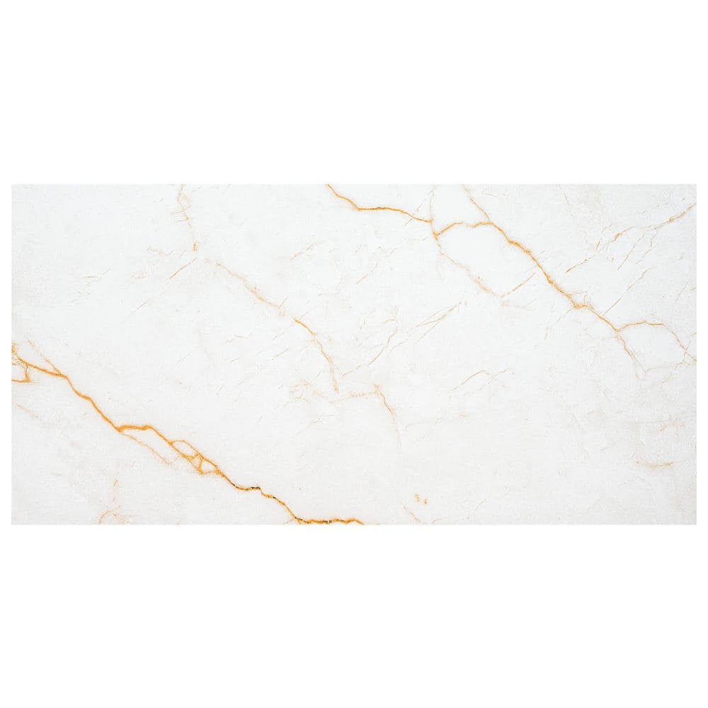 MSI Take Home Tile Sample - Amari Gold 4 in. x 4 in. Polished Porcelain ...