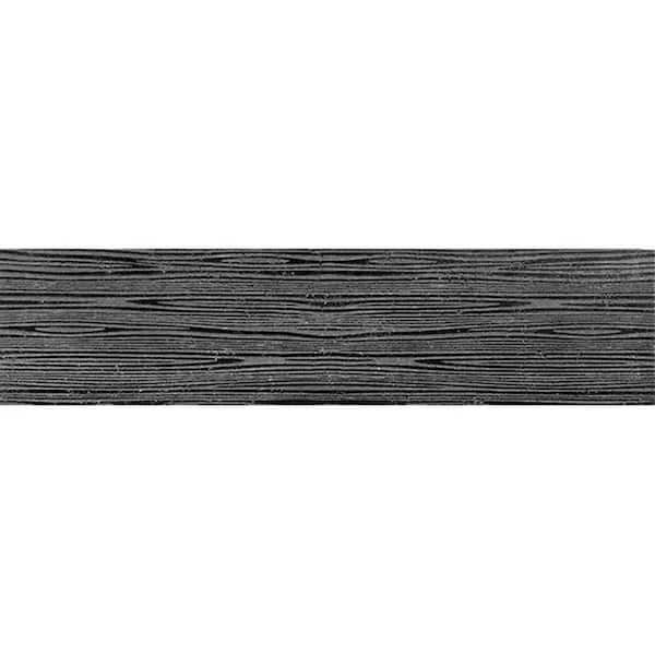 Apollo Tile Artisana 3 x 6 in. Eastern Black Textured Etched Linear ...