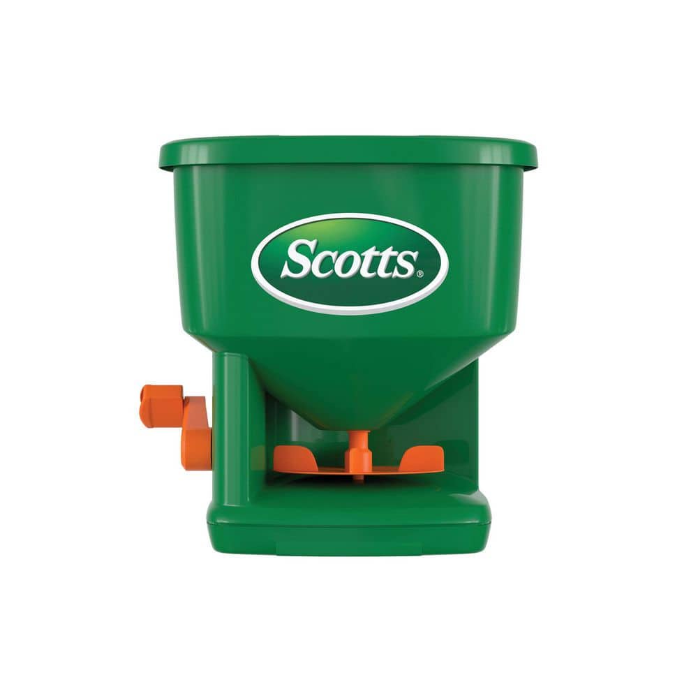 Scotts Whirl Hand-Powered Spreader Holds up to 1,500 sq.ft., Handheld ...