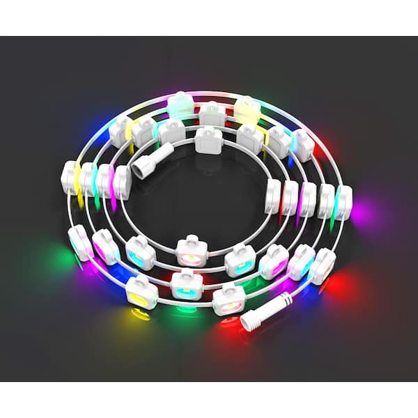 Pinegreen Lighting 30-Light 50 ft. Indoor/Outdoor Plug-In Integrated ...