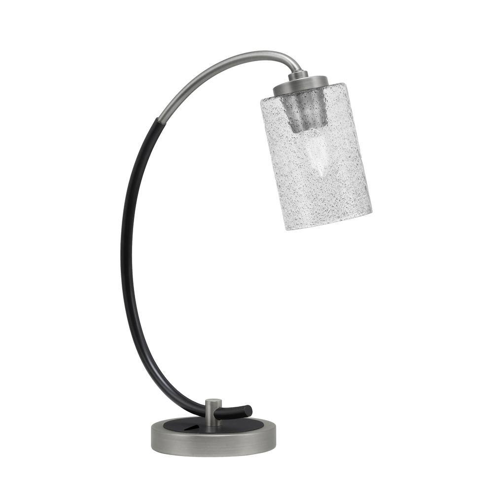 Delgado 18.25 in. Graphite and Matte Black Desk Lamp, Piano Desk Lamp ...