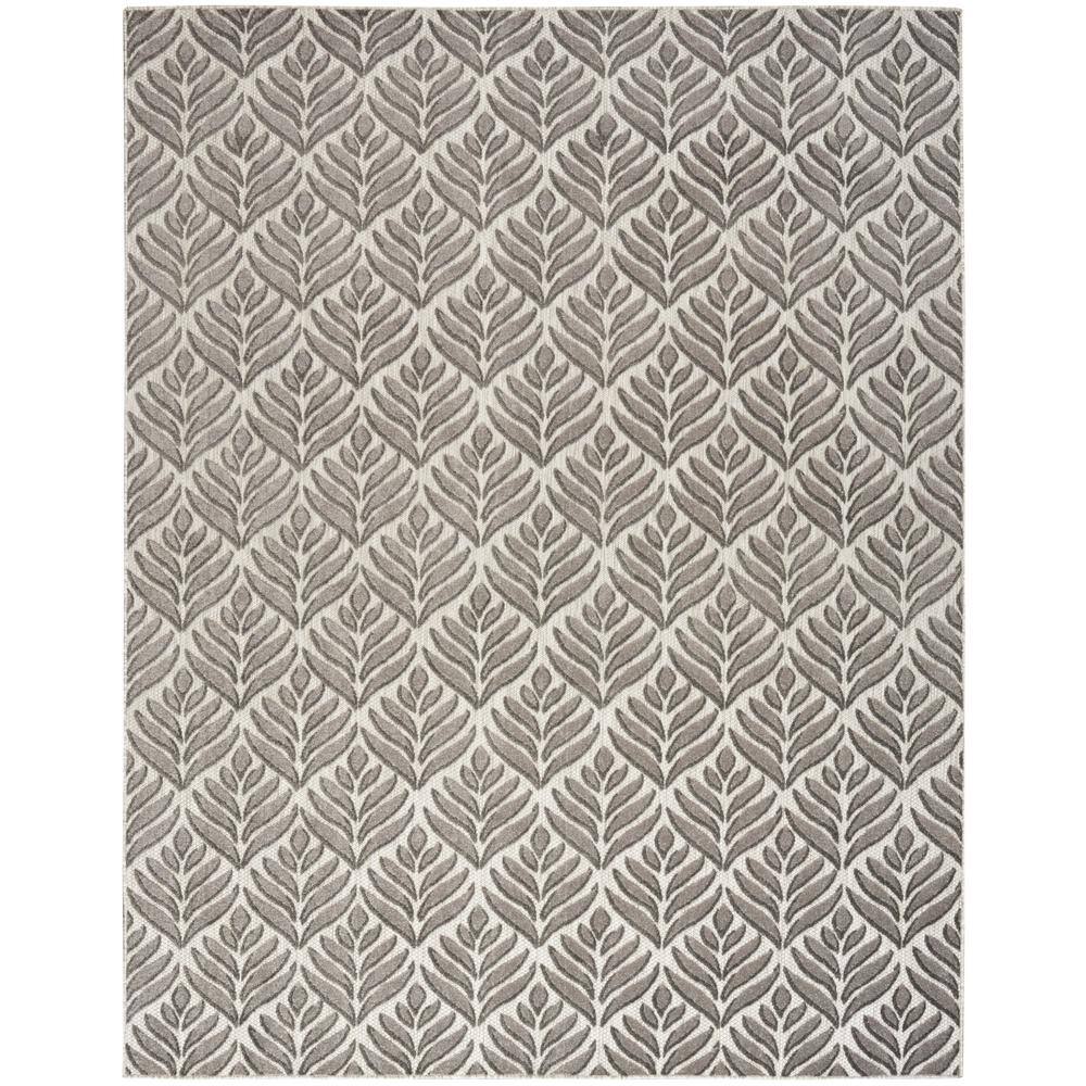 Nourison Aloha Charcoal 5 ft. x 8 ft. Botanical Contemporary Indoor ...