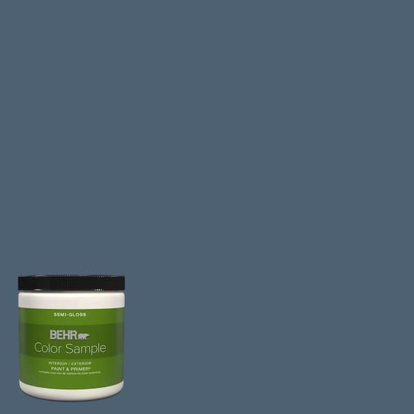 BEHR PREMIUM PLUS 8 oz. #PPU14-19 English Channel Semi-Gloss Interior ...