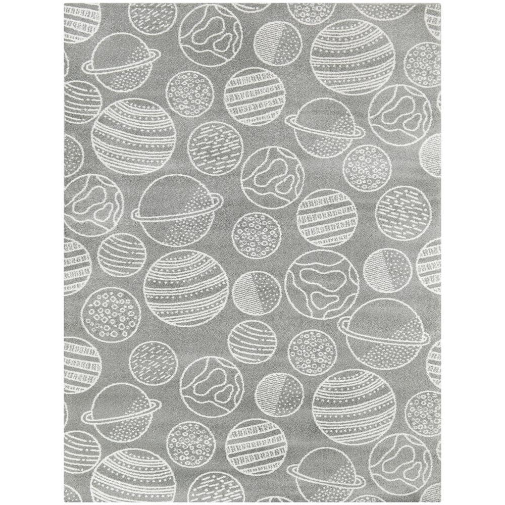 BALTA Space Planets Medium Grey 5 ft. x 7 ft. Area Rug 3006723 - The ...