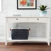 StyleWell Cedar Springs Rectangular White Wood 2 Drawer Console Table ...