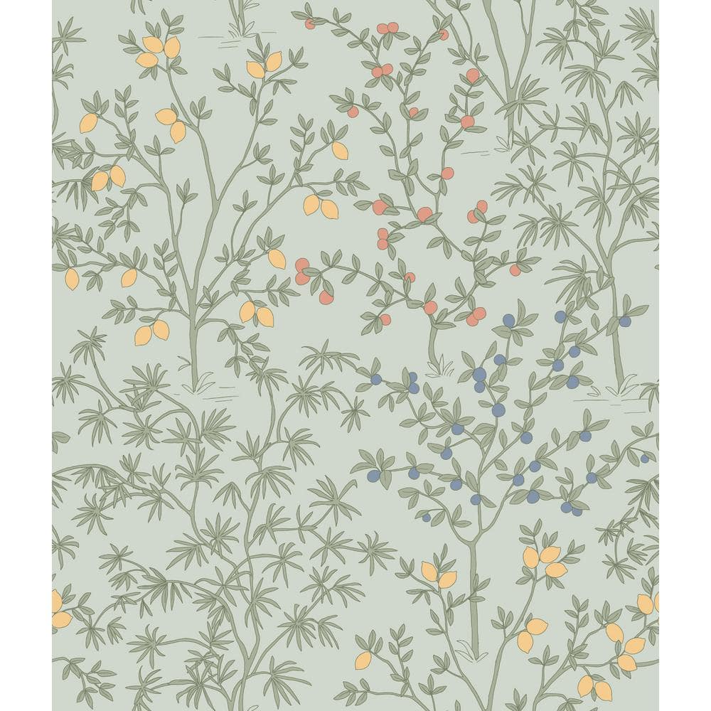 ERIN & BEN CO. Vintage Duck Egg Lemon Grove Non Woven Premium Peel and ...