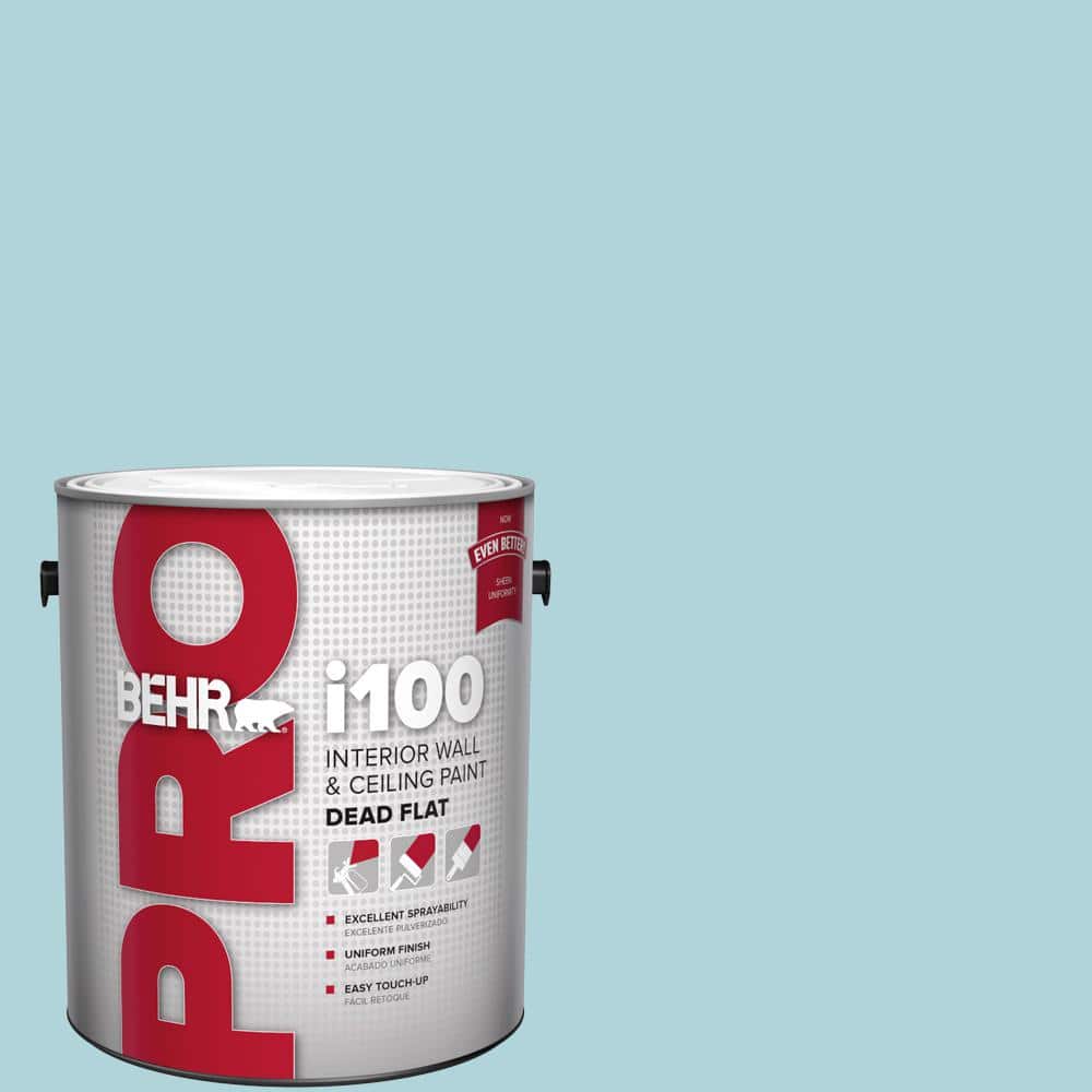 BEHR PRO 1 gal. #520E-2 Tropical Breeze Dead Flat Interior Paint ...