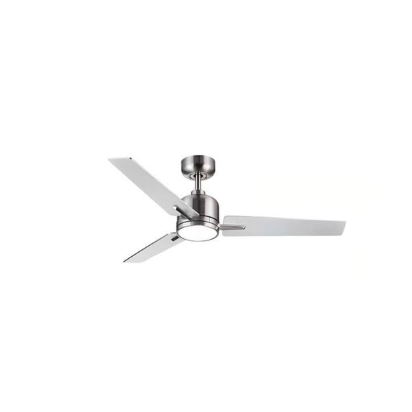 Jushua 48 in. Brushed Nickel Lowe Profile Ceiling Fan with Light CT-ZY ...