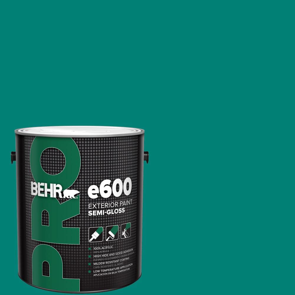 BEHR PRO 1 gal. #HDC-WR14-9 Green Garlands Semi-Gloss Exterior Paint ...