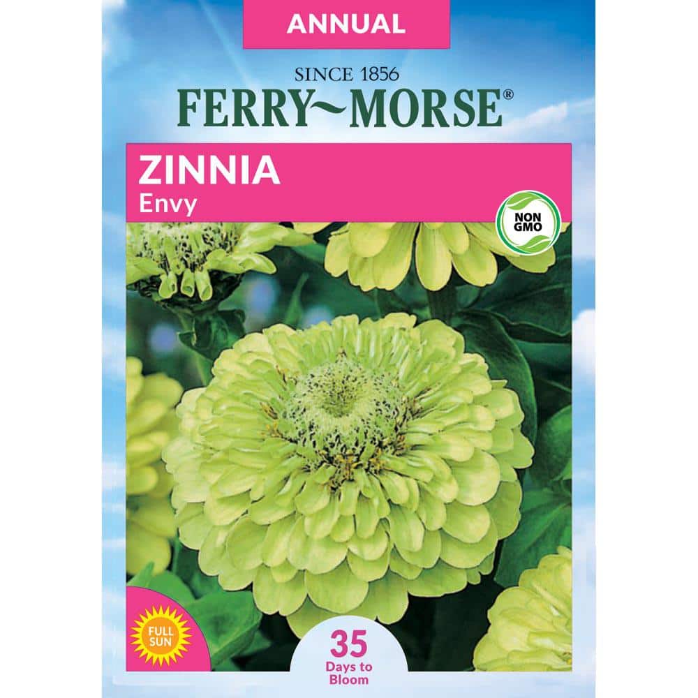 Ferry-Morse Zinnia Envy Flower Seeds 6757 - The Home Depot