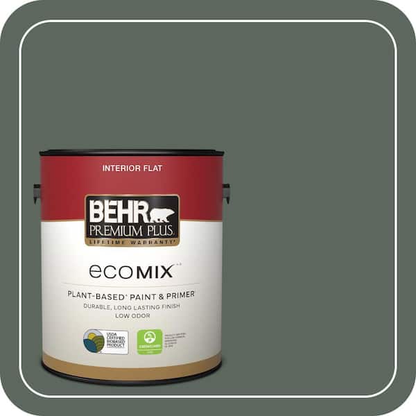 BEHR PREMIUM PLUS 1 gal. #N420-6 Pine Mountain Flat EcoMix Plant-Based ...
