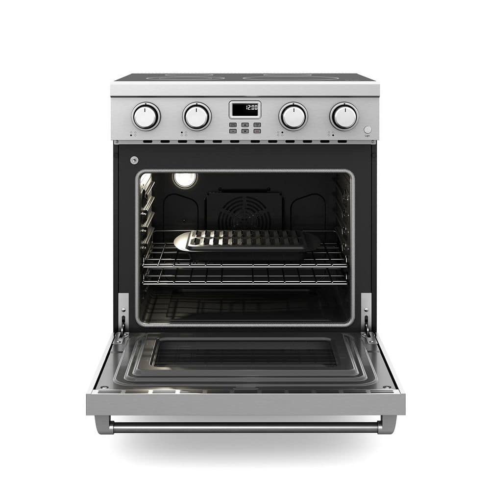 STELLARI 30 in. 4-Element Freestanding Electric Range in Stainless ...