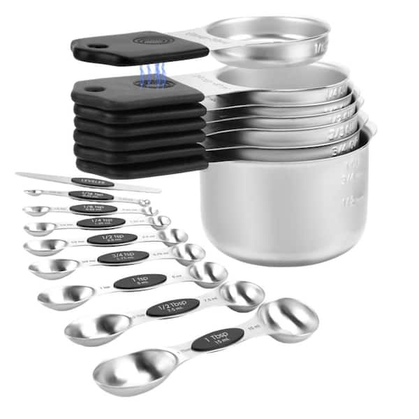Numhew 16-Set Magnetic Measuring Cups and Spoons Set with Double ...