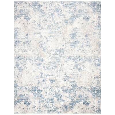 SAFAVIEH Amelia Gray/Blue 7 ft. x 7 ft. Square Abstract Area Rug ...
