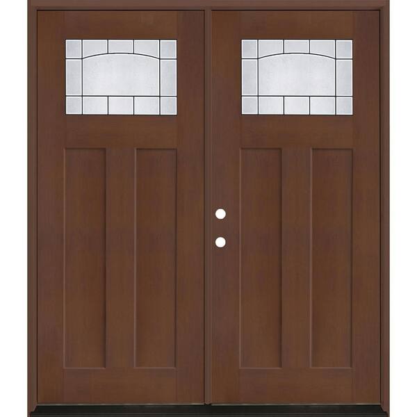 Steves & Sons Regency 72 in. x 80 in. 1/4 TopL Empire Deco Glass RHIS ...