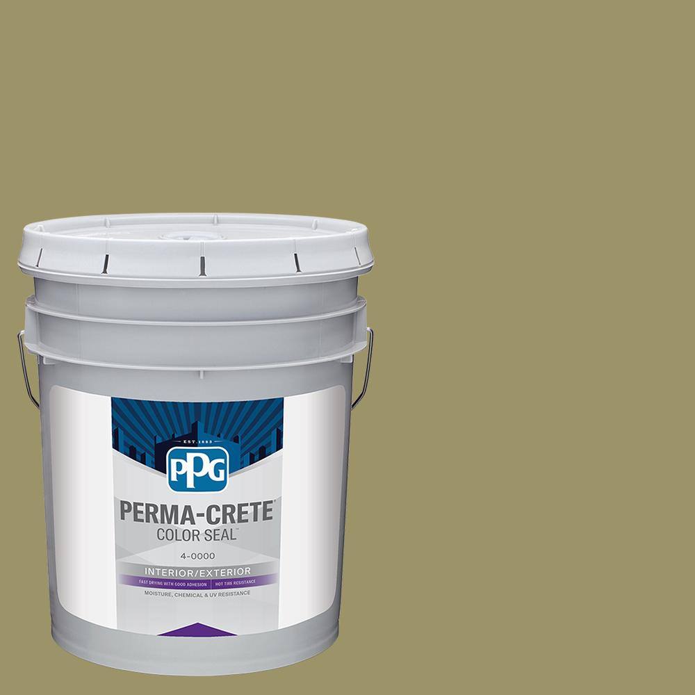 Perma-Crete Color Seal 5 gal. PPG11-32 Tapenade Satin Interior/Exterior ...
