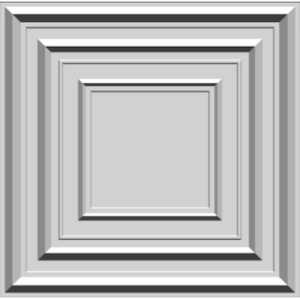 Dundee Deco Falkirk Ross 2/25 in. x 19.7 in. x 19.7 in. White PVC Plaid ...