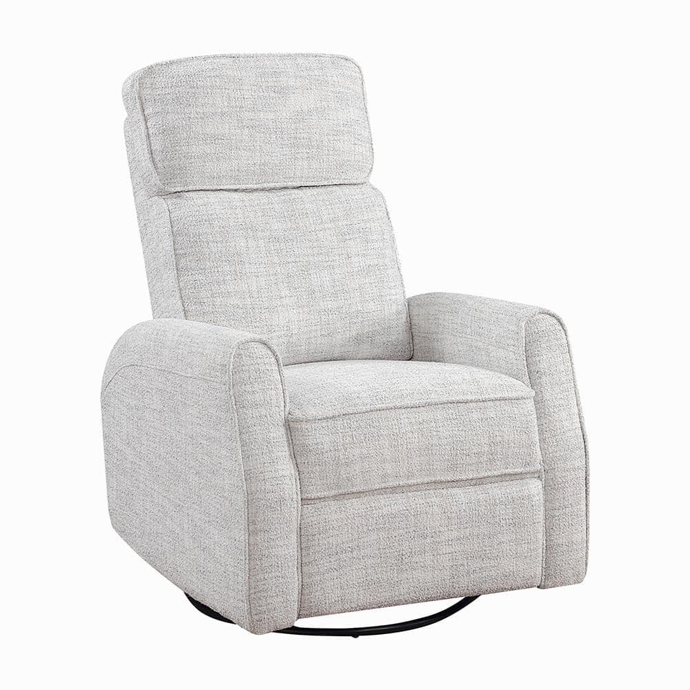Lazzara Carmel Quartz Boucle Fabric Manual Swivel Glider Recliner 9502 ...